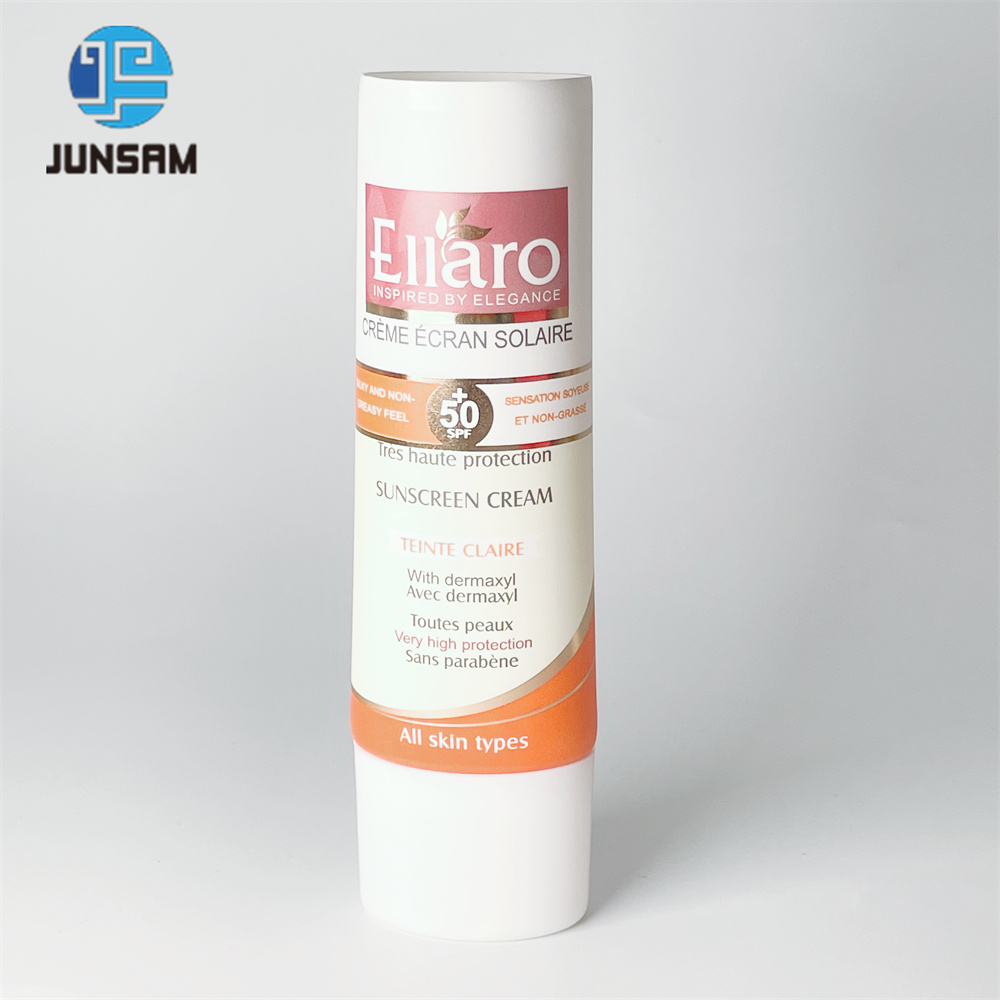 Plastic oval tube for sunscreen cream 50ml