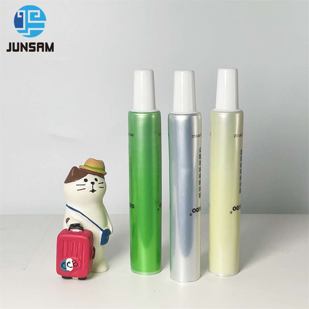 Eye ointment tube with long nozzle applicator for eye cream